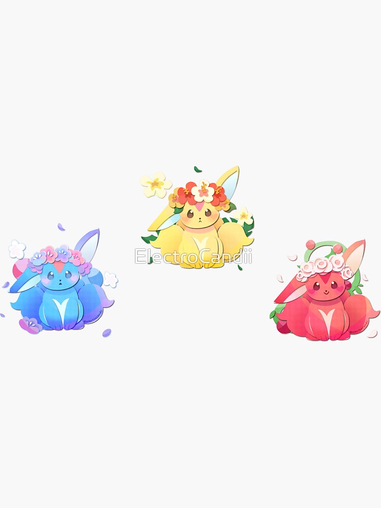 "Floral Carbuncles" Sticker by ElectroCandii | Redbubble