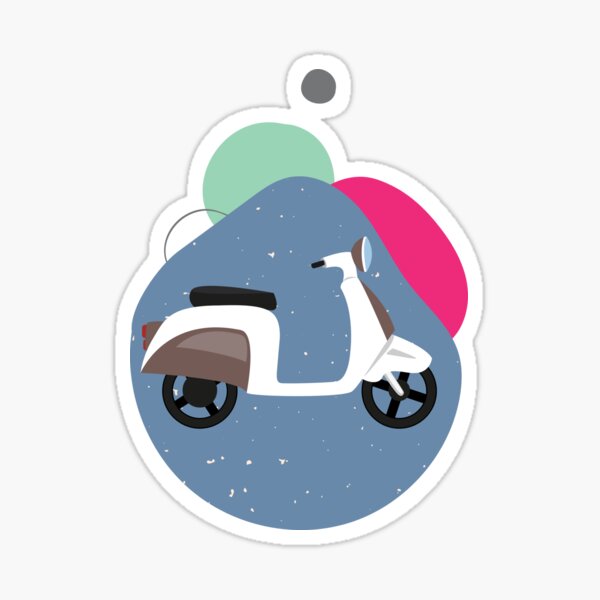 "Moped world" Sticker by Milagr00 | Redbubble
