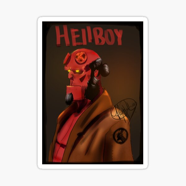 "Fan Art (hellboy)" Sticker for Sale by Ardp127 | Redbubble