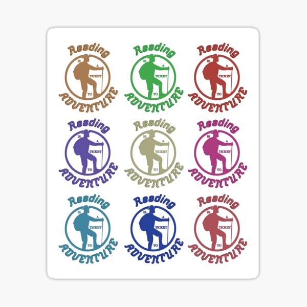 "awesome reading is a ticket to adventure shirt & sticker" Sticker for ...