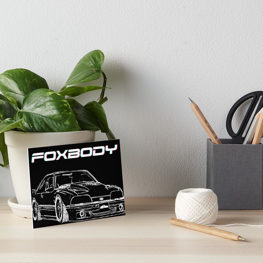 "Third Gen Mustang Foxbody Fox Body Custom Line Art " Art Board Print ...