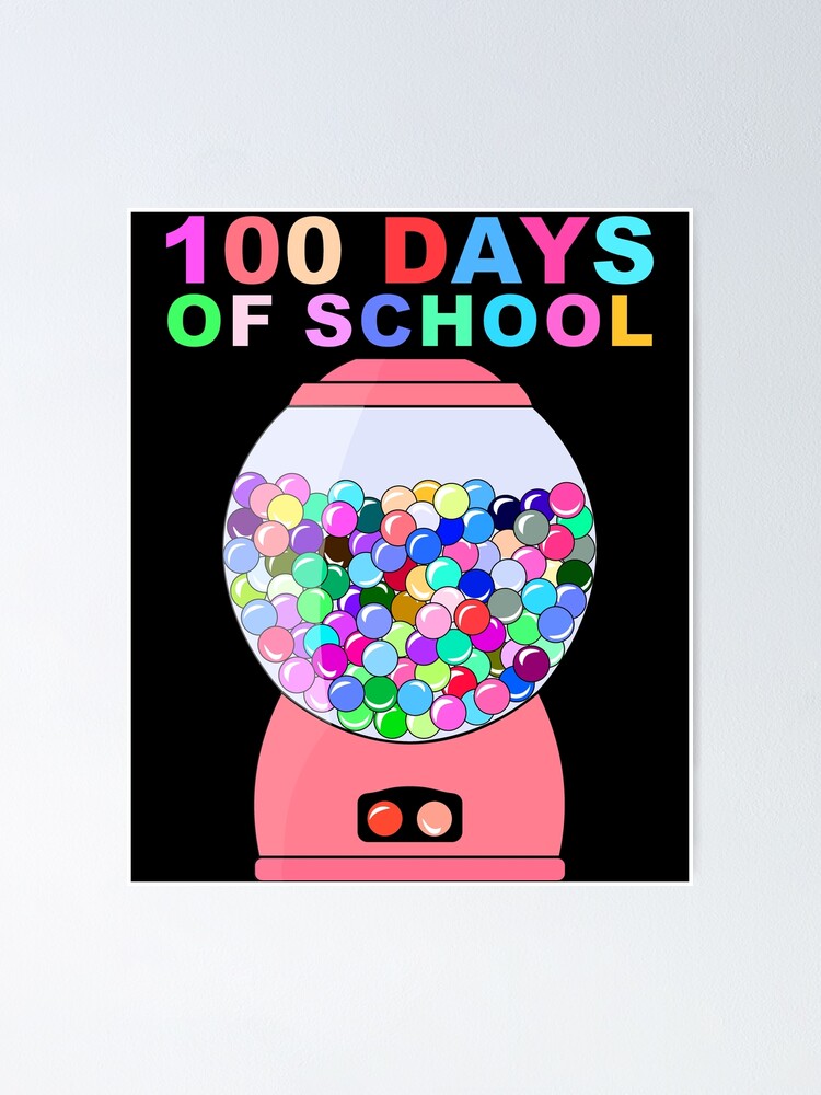 "funny 100 days of school gumball machine for kids teachers gift ...
