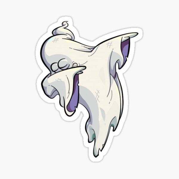 "Ghost doing the dab dabbing move" Sticker by MusicSkateboard | Redbubble