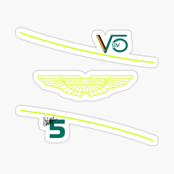 "Sebastian Vettel 5 Aston Martin F1 2022" Sticker by larsmeijer11 ...