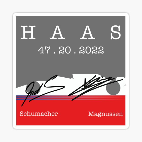 "2022 Haas Formula One Campaign" Sticker for Sale by ABFormula1 | Redbubble