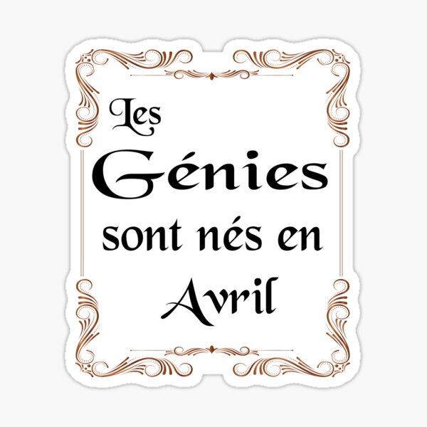 "April Genius" Sticker by dakidesigner | Redbubble