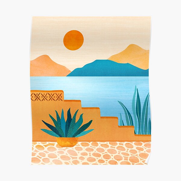 "Baja Sunset Landscape" Poster for Sale by moderntropical | Redbubble