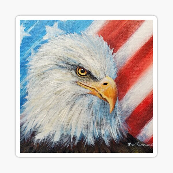 "American Proud" Sticker by rrsum | Redbubble