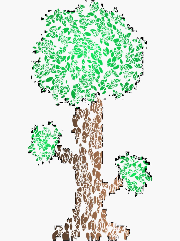 "Terraria Tree Essential T-Shirt" Sticker by elladaughe | Redbubble
