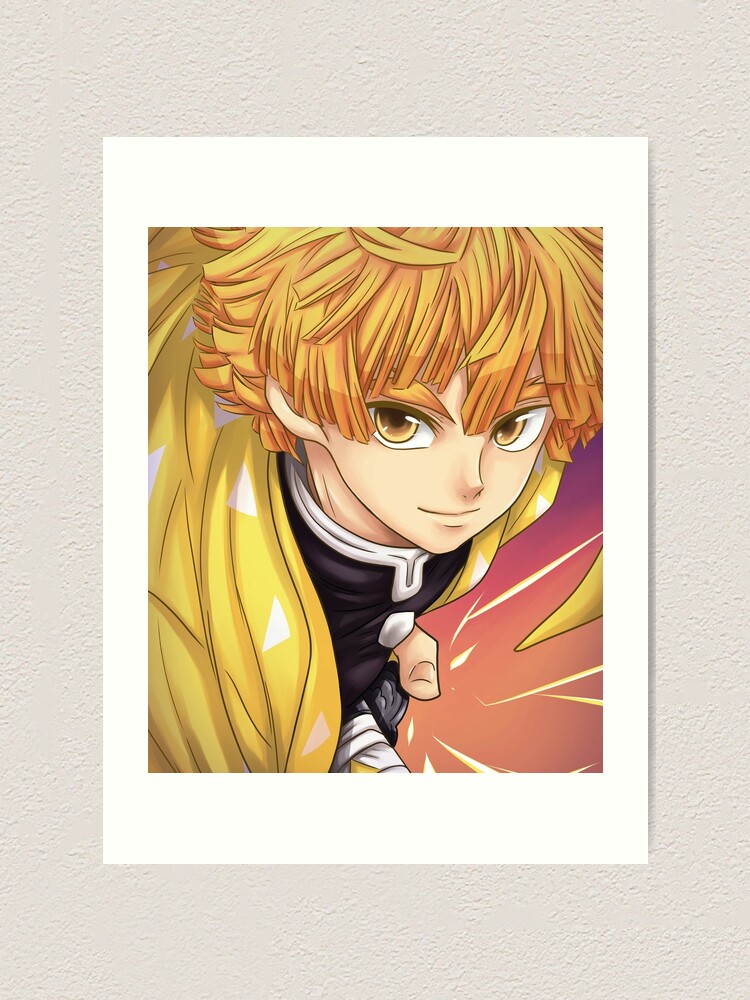 "Demon Slayer Season 2 Zenitsu Agatsuma S2" Art Print by Minnie-Smith ...
