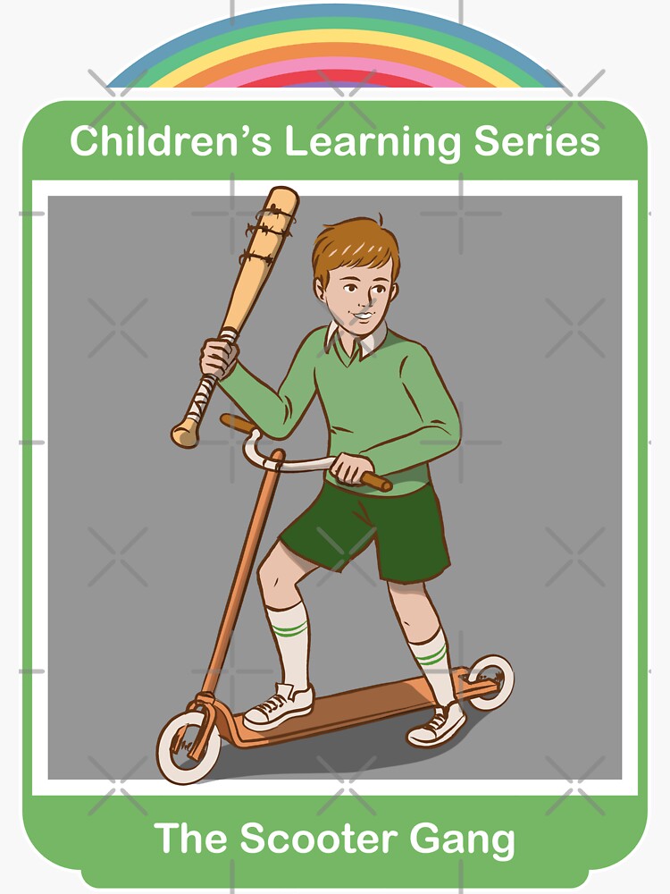 "Children's Learning Series - The Scooter Gang" Sticker for Sale by ...
