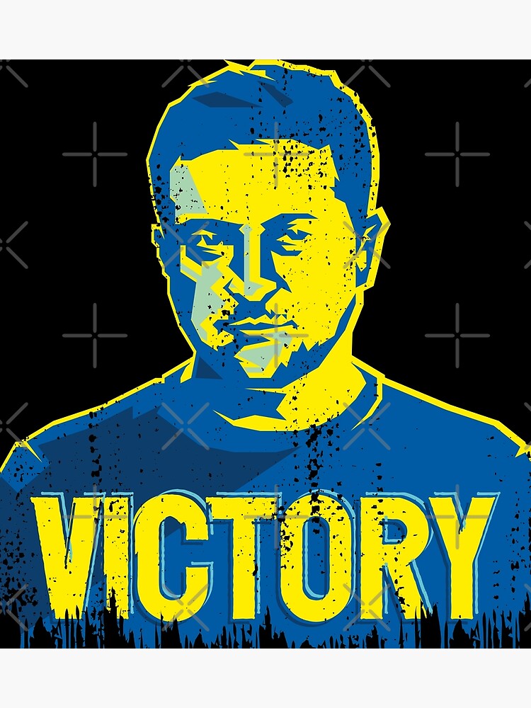 "Ukrainian president Volodymyr Zelensky. Ukraine victory." Poster by ...