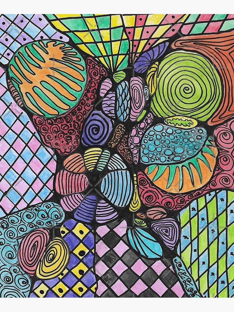 "Single cell,hand drawn illustration, watercolour, pen, doodle ...