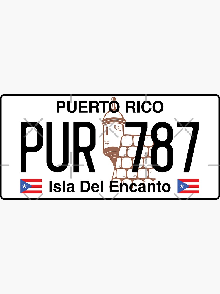 "PR Plate - PUR 787 " Sticker for Sale by snxworld | Redbubble