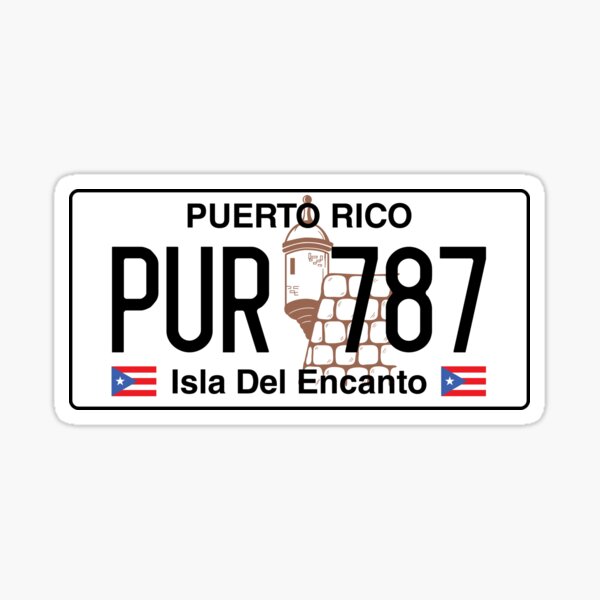 "PR Plate - PUR 787 " Sticker for Sale by snxworld | Redbubble