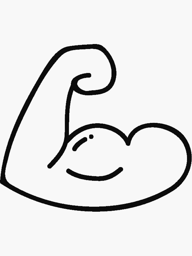 "muscular biceps" Sticker for Sale by Gosni | Redbubble