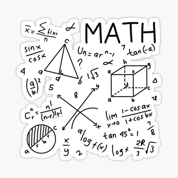 "best math design " Sticker by grisaia | Redbubble