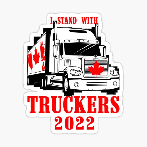 "Trucker Support ,I stand with truckers,Cool Trucker Support " Sticker ...