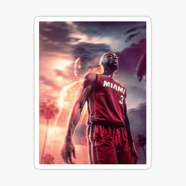 "Dwyane Wade #3 Basketball" Sticker by SherThapa | Redbubble
