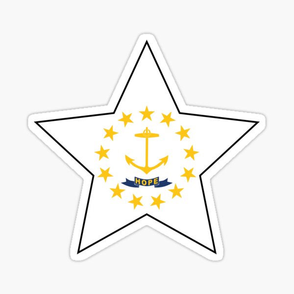"Rhode Island State Flag Star" Sticker by realittle | Redbubble
