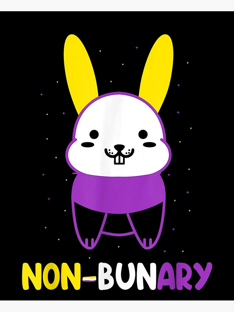 "Non-Bunary Non Binary Genderqueer Pride Flag Bunny" Poster for Sale by ...