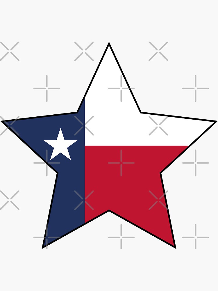 "Texas State Flag Star" Sticker for Sale by realittle | Redbubble