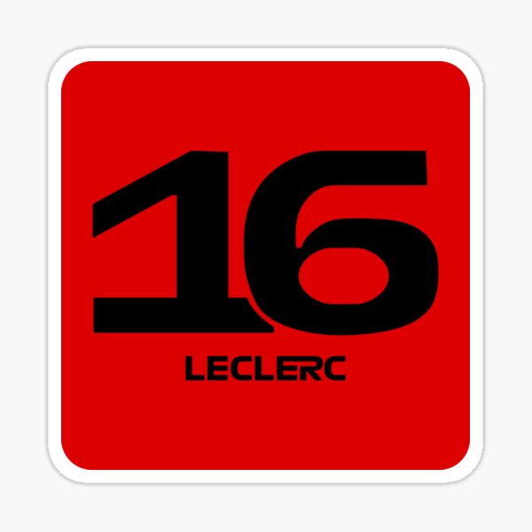 "16 Leclerc" Sticker by TableTopDesigns | Redbubble