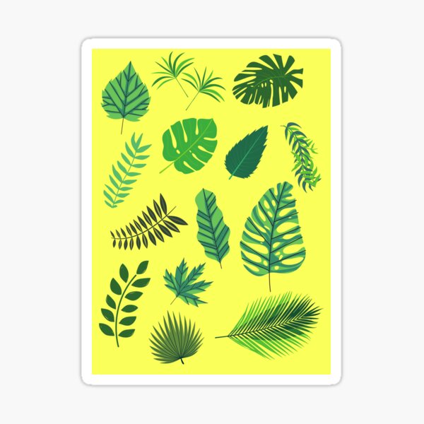 "minimalistic leaf pattern" Sticker by CygnusX1- | Redbubble
