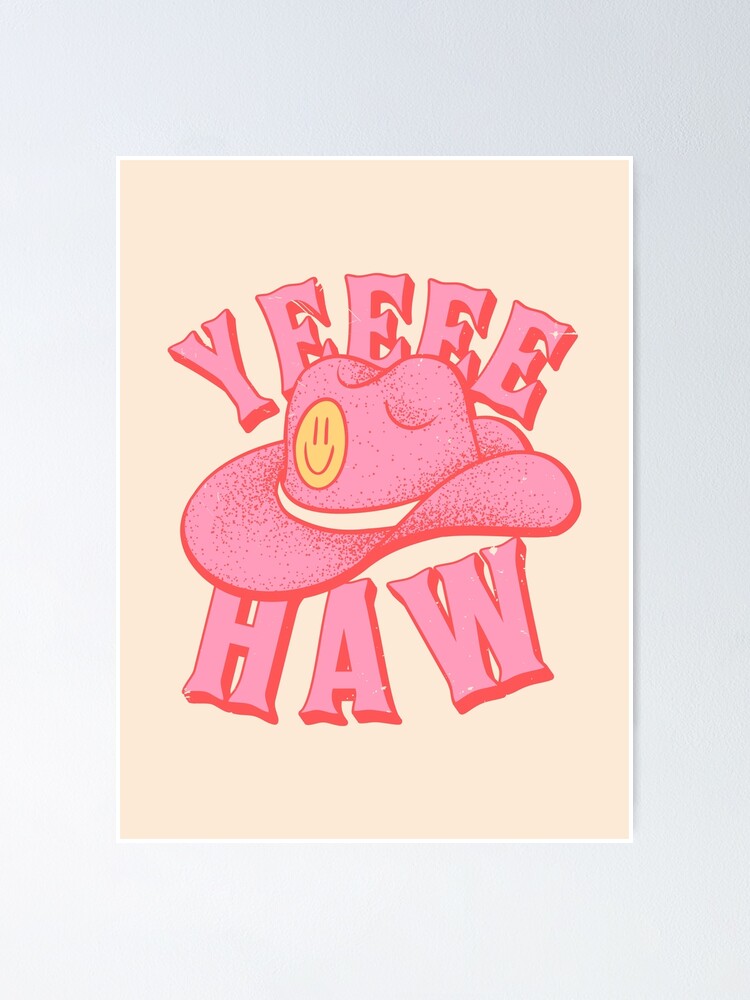 "YEEHAW | Pink Cowboy Cowgirl Rodeo Hat Preppy Aesthetic | HOWDY Y'ALL ...