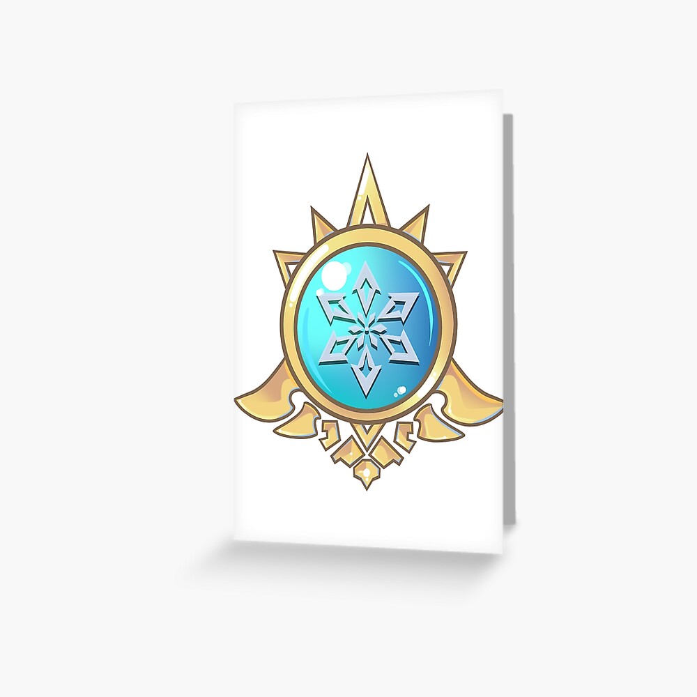 "Genshin Impact - Cryo Vision - Fan art " Greeting Card by Azurailes ...