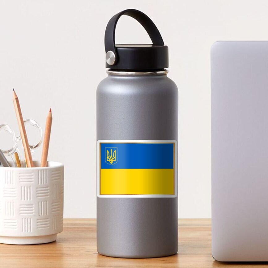 "Ukraine Flag Sticker Ukrainian Auto Car Decal Window Bumper Sticker ...