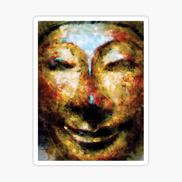 "Buddha face" Sticker by MAREK-Designs | Redbubble