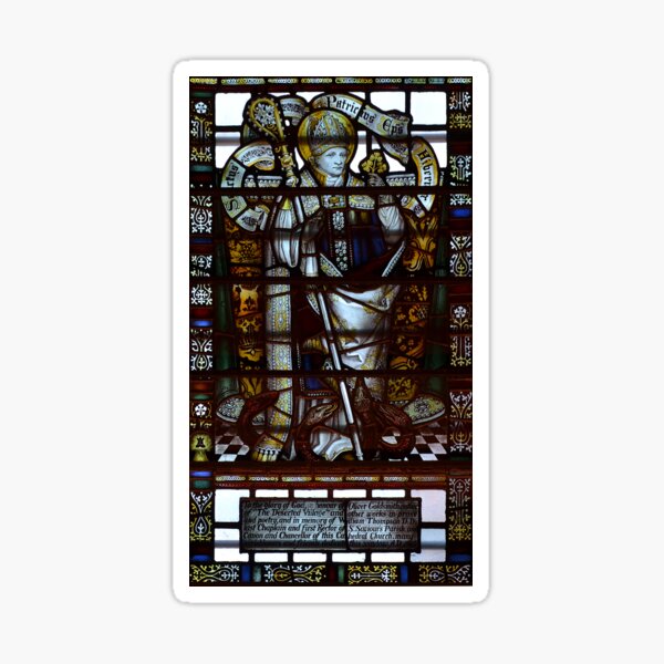 "Saint Patrick Stained Glass Window" Sticker by Shalone86 | Redbubble