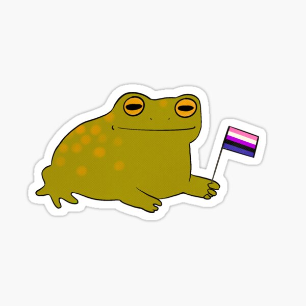 "Genderfluid Pride Frog" Sticker by WACC-BHS | Redbubble