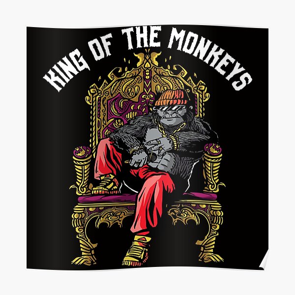 "Monkey King Badass Badass Gangster Monkey" Poster for Sale by ReneMM ...