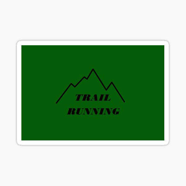 "Trail Running logo" Sticker by LaBuseDesign | Redbubble