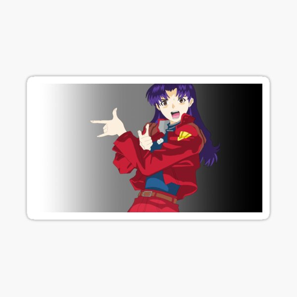 "Misato Katsuragi" Sticker by Violet-Frost | Redbubble