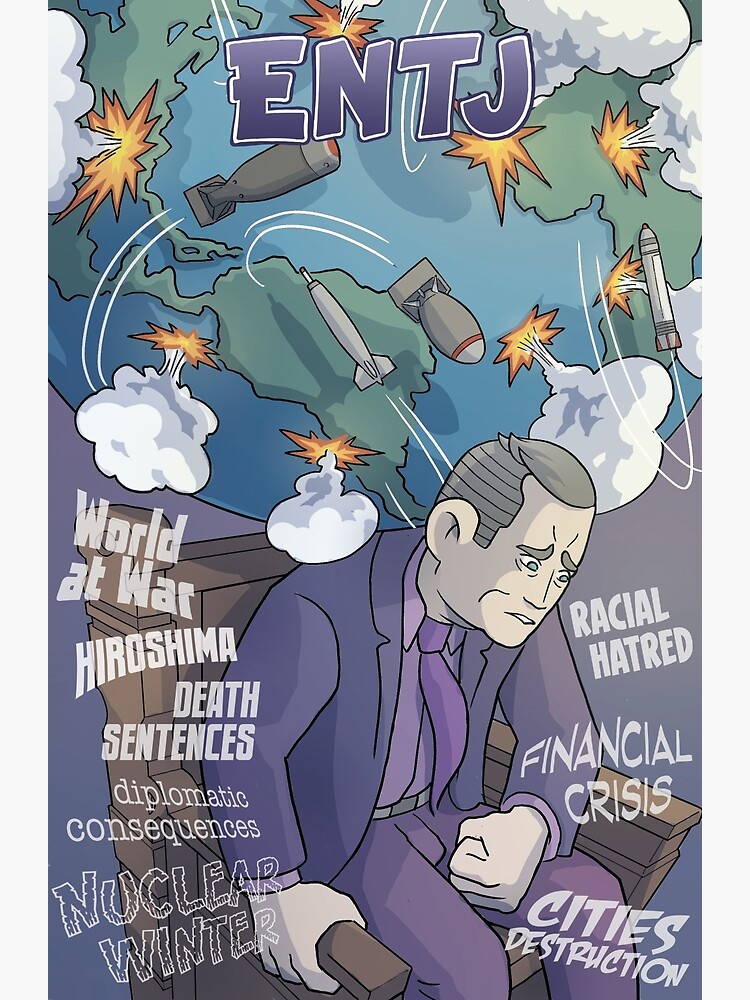 "ENTJ mbti.comics character" Art Print by mbticomics | Redbubble