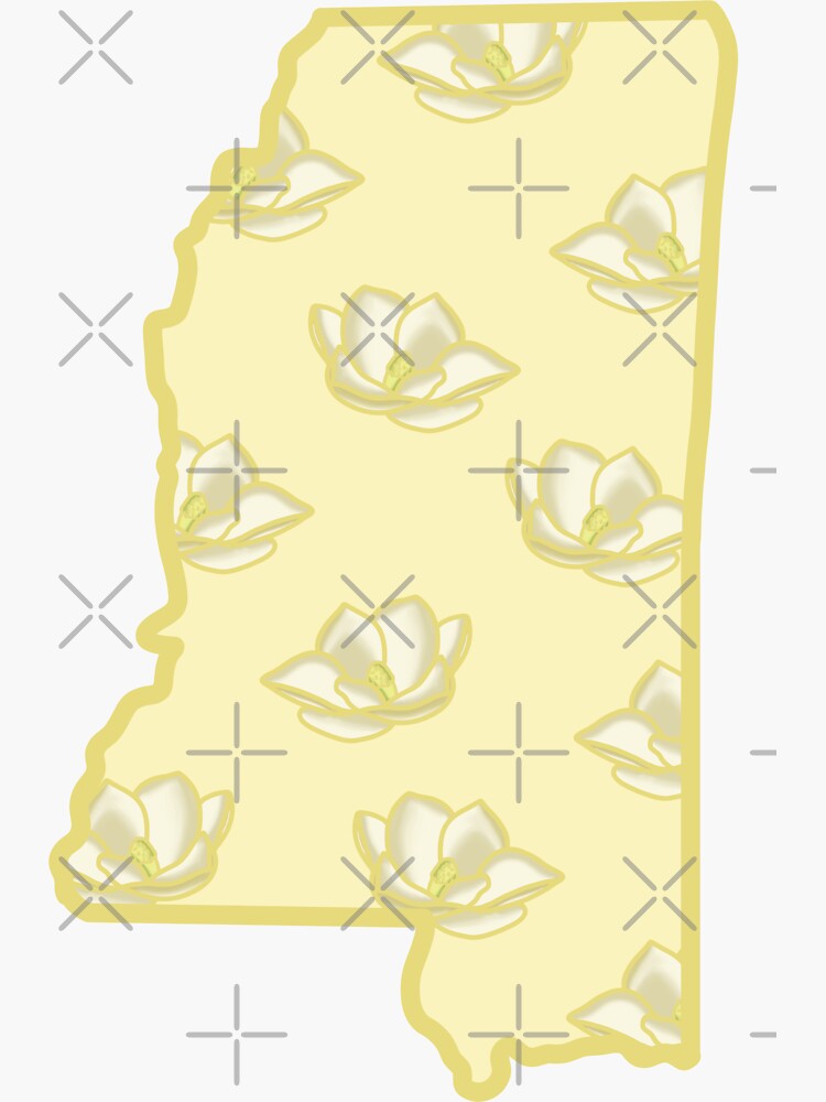 "Mississippi State Flower - Magnolia" Sticker by alolaraichu | Redbubble