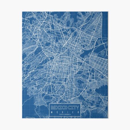 Lámina rígida «Mapa de la Ciudad de México - Plano» de deMAP | Redbubble