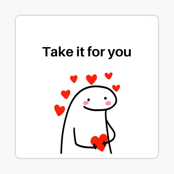 Pegatina «Flork dando corazón.» de luizsanches02 | Redbubble