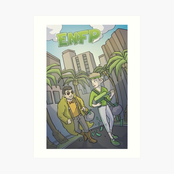 "ENFP mbti.comics character" Art Print by mbticomics | Redbubble
