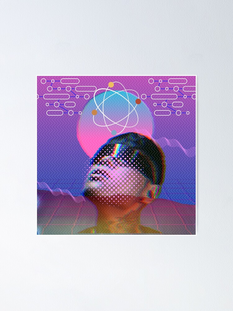 "Futuristic Cyberpunk Minimalist Portrait Art #4" Poster for Sale by ...