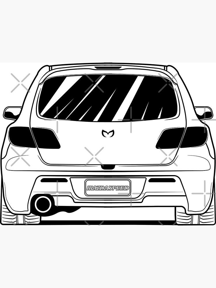 "Mazdaspeed 3 Single exhaust" Art Print for Sale by AutoGemBG | Redbubble