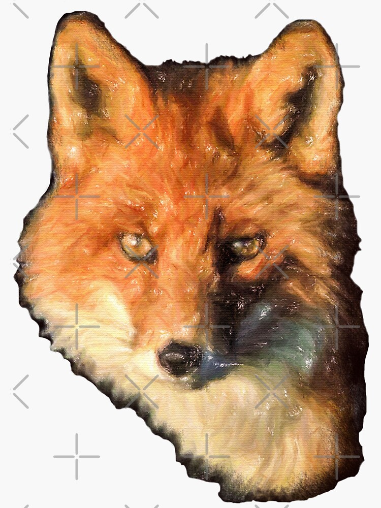 "Red fox" Sticker by interarte | Redbubble