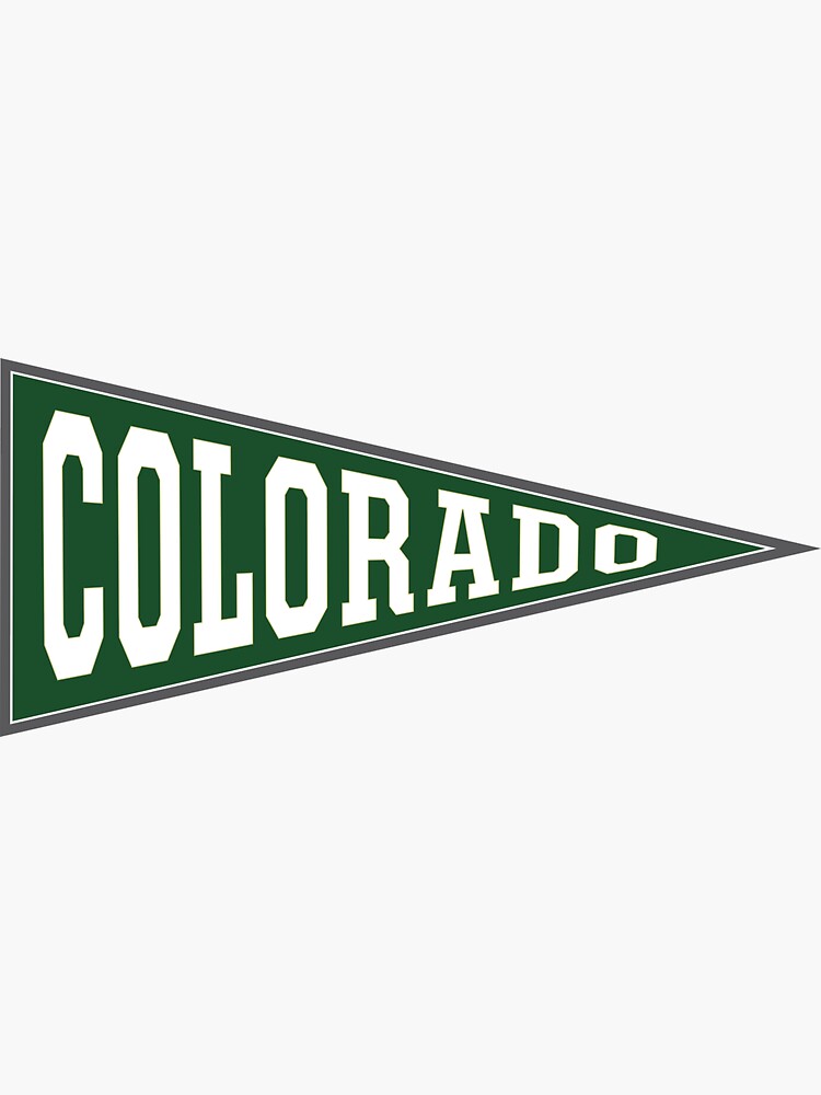 "Old School College Pennant for Colorado State University" Sticker for ...