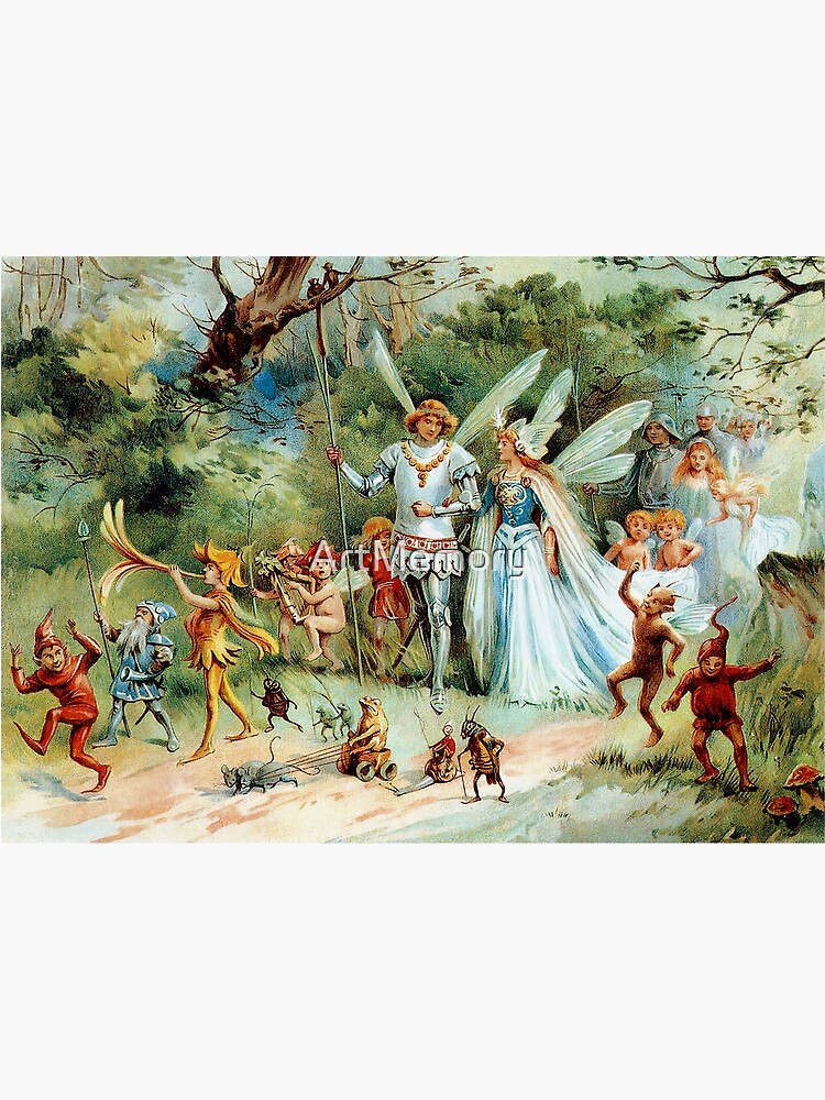 Poster « L'arrivée du roi et de la reine des fées par Evelyn Stuart ...