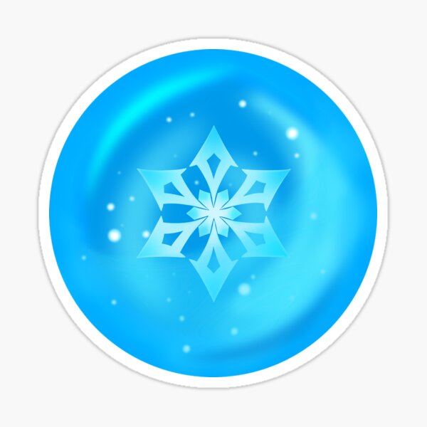 "Genshin Impact elements Cryo" Sticker by AlexSvyryd | Redbubble