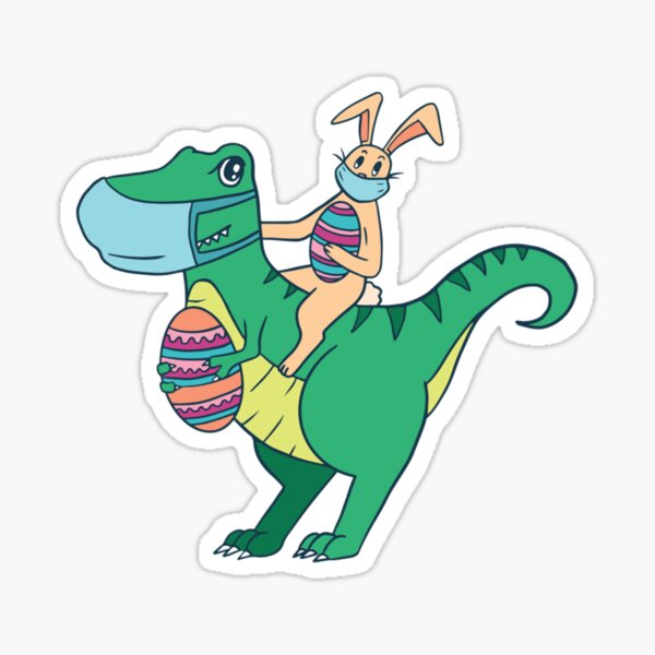"Easter bunny t-rex" Sticker by Kezichy | Redbubble