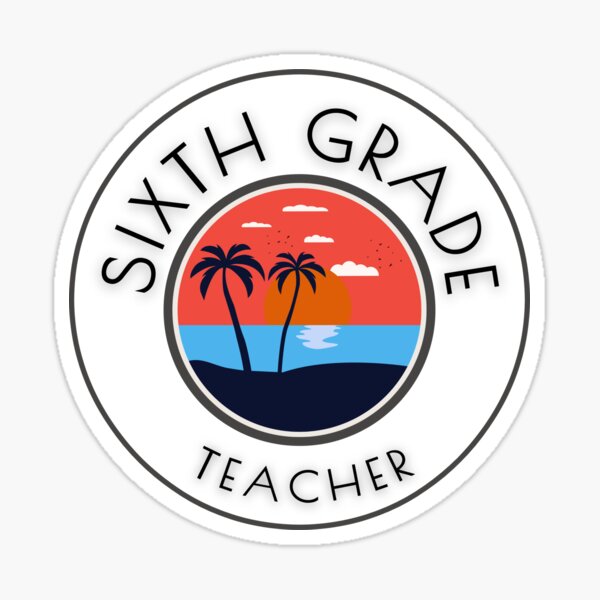 "Sixth Grade Teacher Beachy" Sticker by jbargen | Redbubble